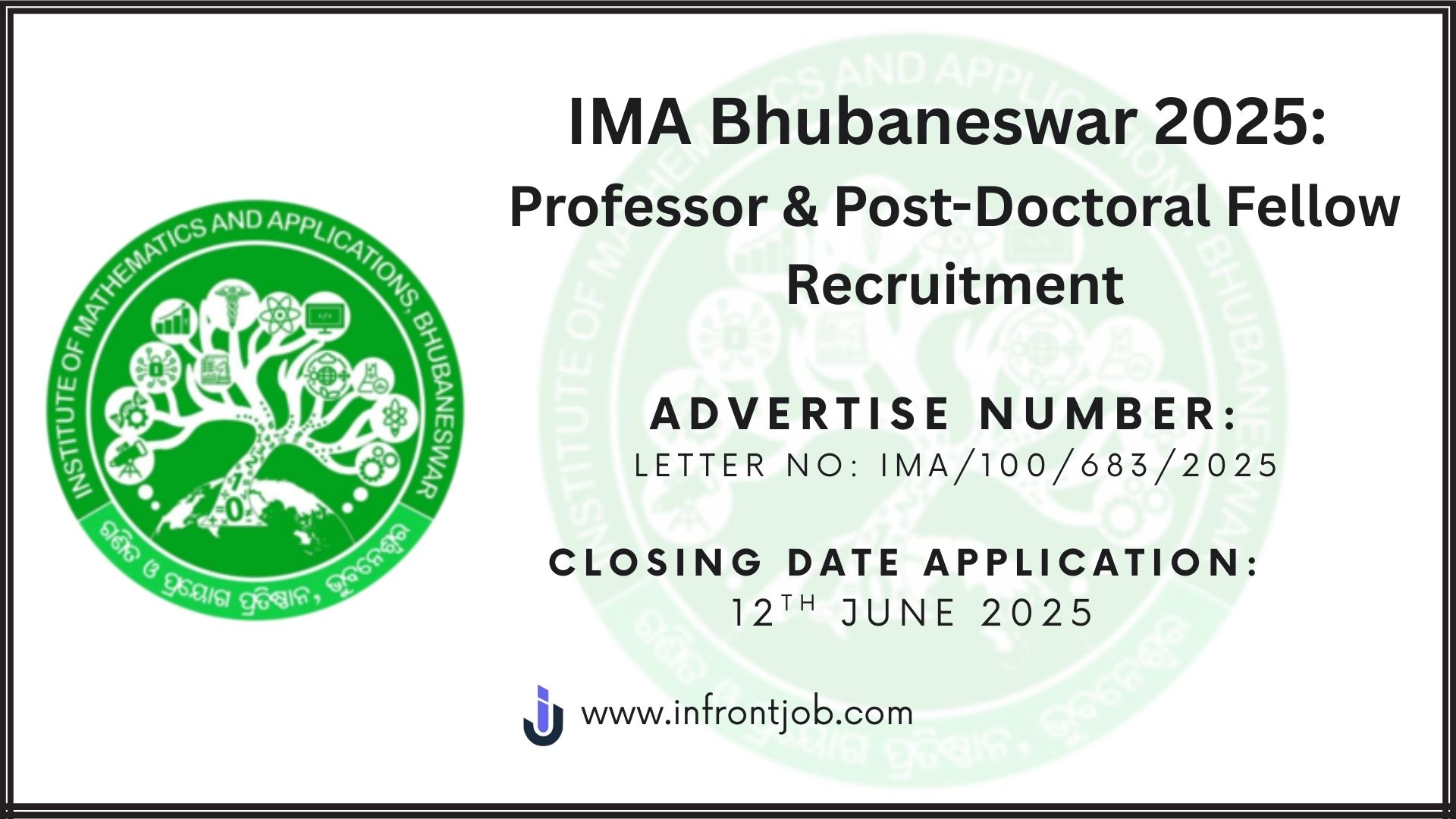 IMA Bhubaneswar Professor, Post-Doctoral Fellow 2025