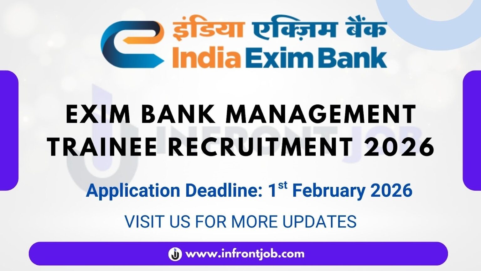 Exim Bank Management Trainee 2026 – Apply Online