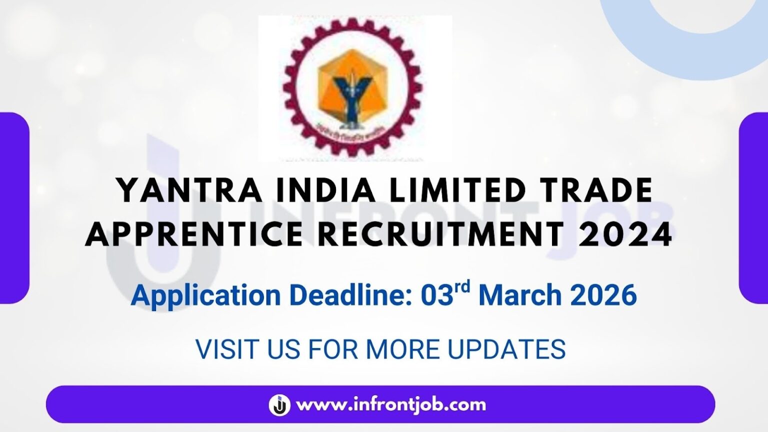 YANTRA INDIA LIMITED Trade Apprentice – 4039 Vacancies